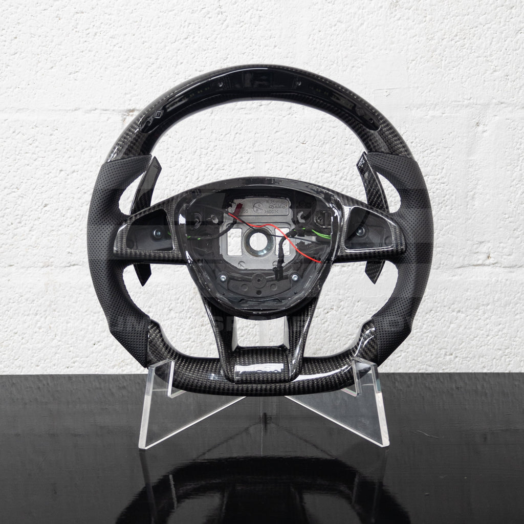 Mercedes AMG Carbon Fibre LED Custom Steering Wheel With Perforated Le